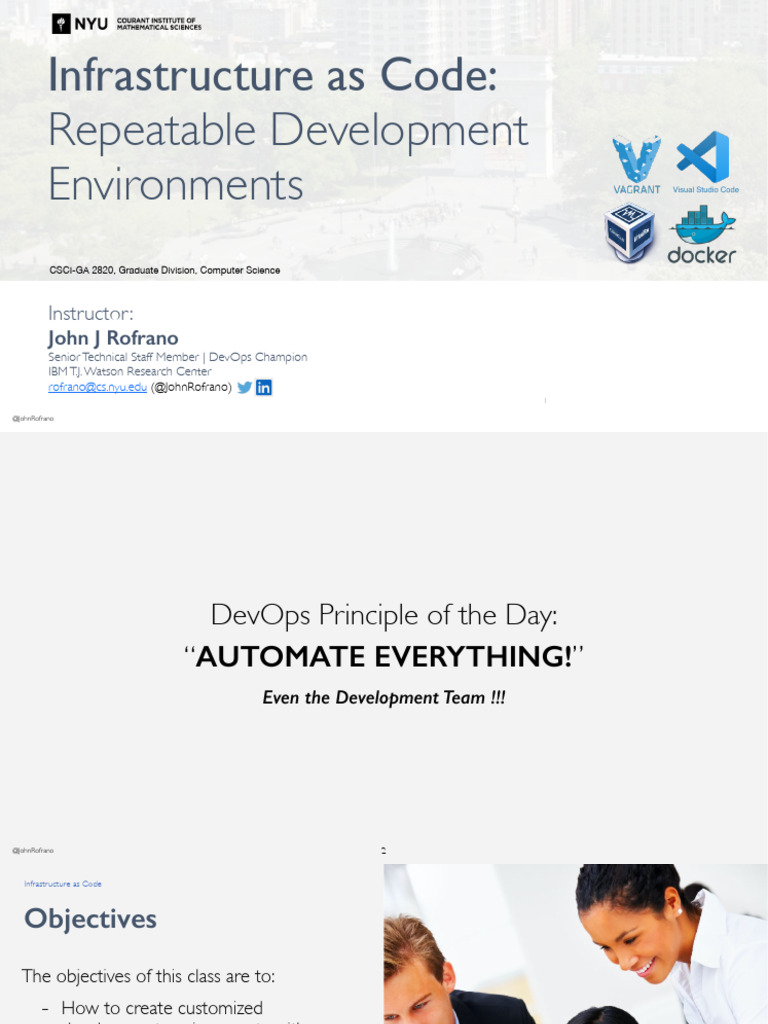 03 Repeatable Dev Environments | PDF | Virtual Machine | Virtualization