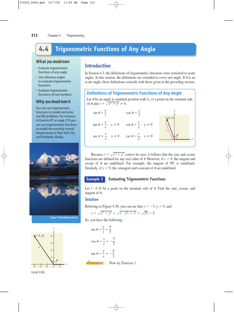 Evaluating Trigonometric Functions | PDF | Trigonometric Functions | Euclid