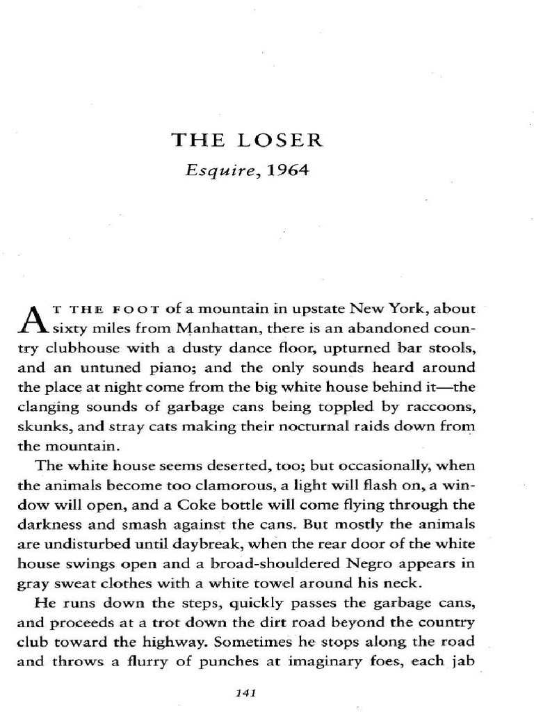 Gay Talese The Loser 1964 | PDF