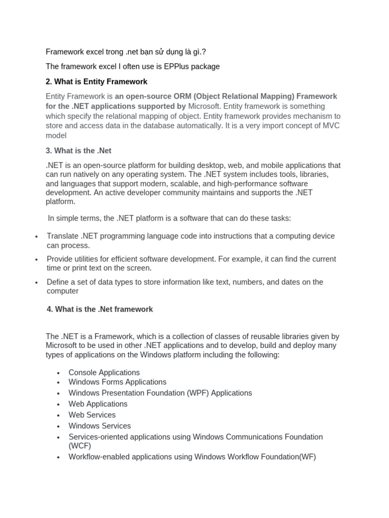 Net Developer Interview Question and Answer | PDF | Entity Framework | Windows Presentation ...