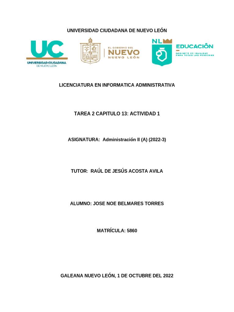 TAREA SEM3_A_5860_JOSE NOE BELMARES TORRES | PDF | Business
