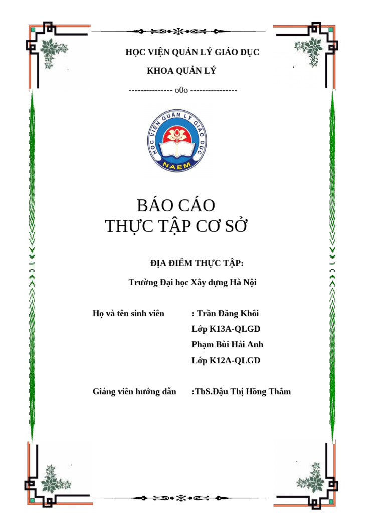 Báo Cáo TTCS | PDF
