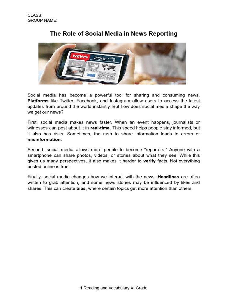 Social Media's Impact on News Reporting | PDF | Social Media | Popular ...