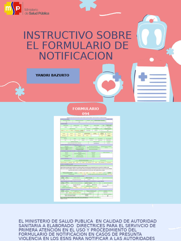 INSTRUCTIVO SOBRE EL FORMULARIO DE NOTIFICACION | PDF
