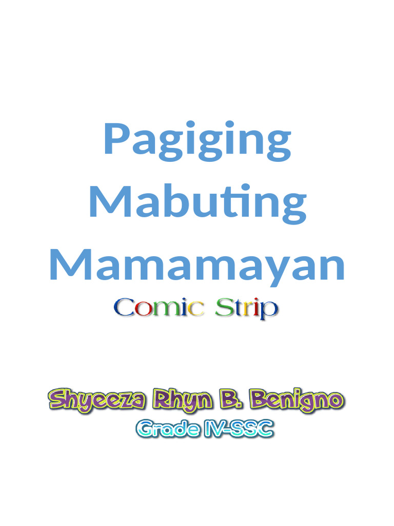 Comic Strip Mabuting Mamamayan | PDF