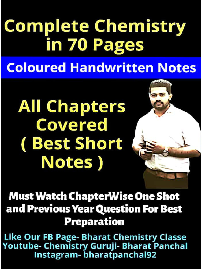 Chemistry Short Notes for JEE | PDF