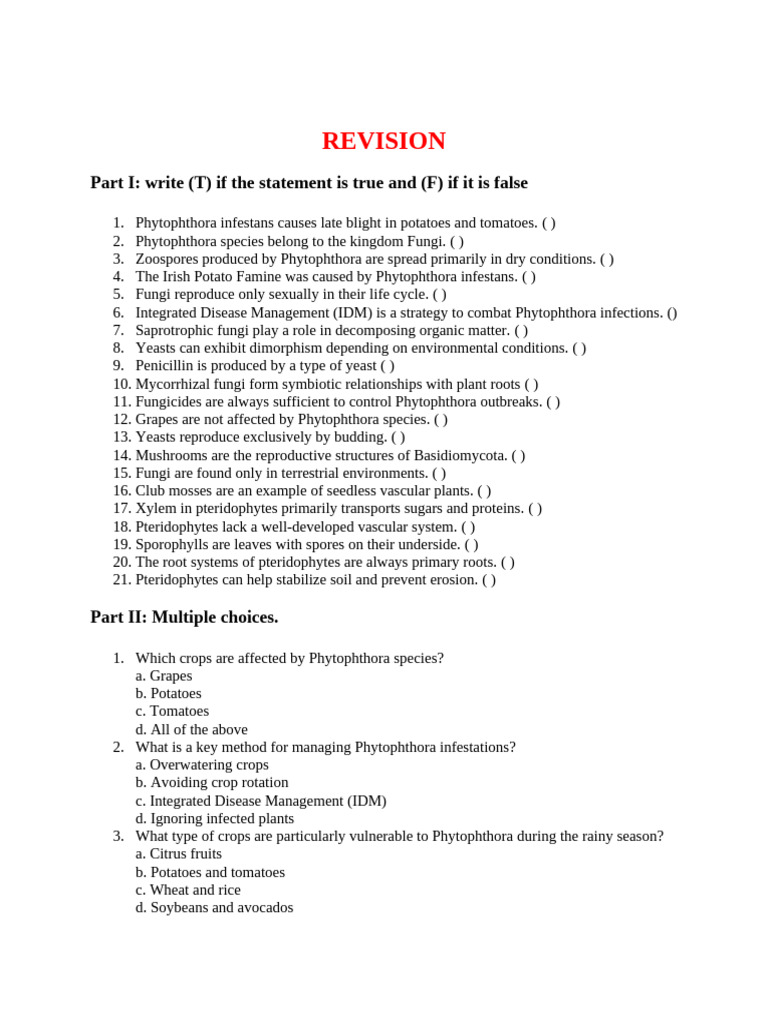 Revision 2 | PDF | Fungus | Mold