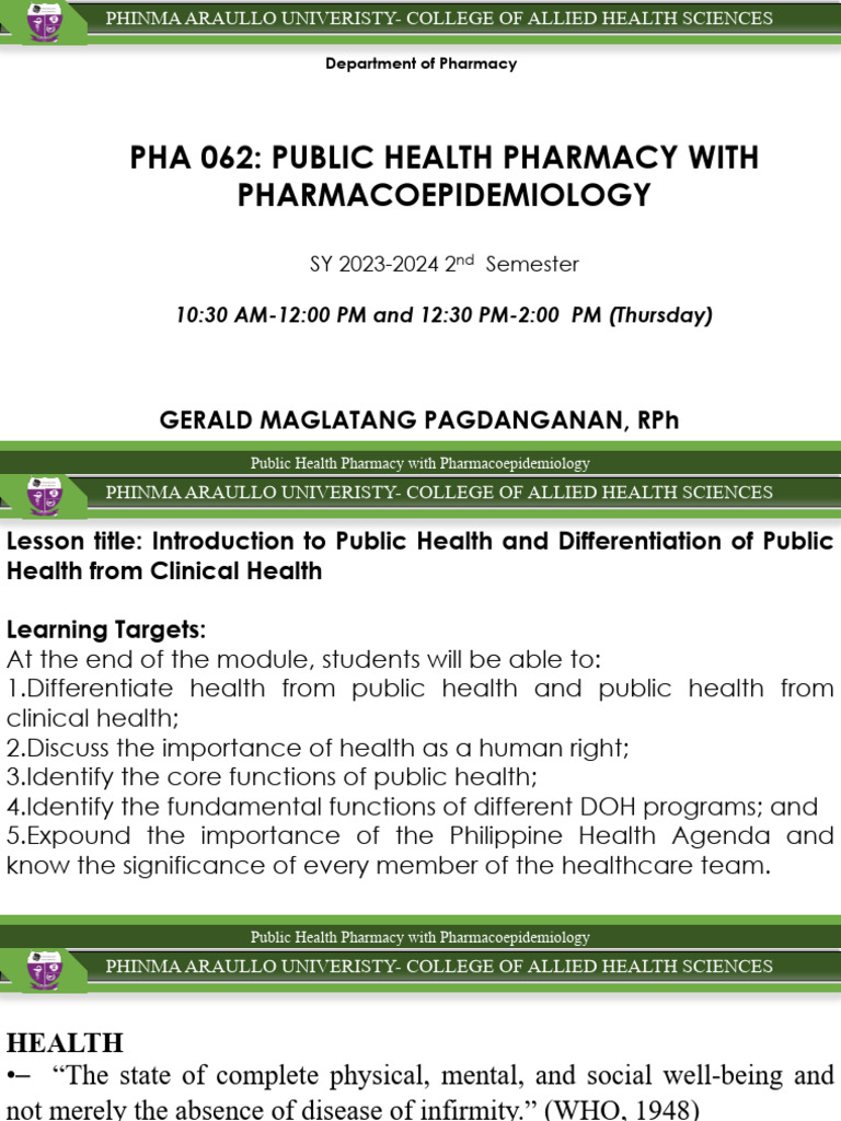 PublicHealth_Part-1 | PDF | Public Health | Health Care