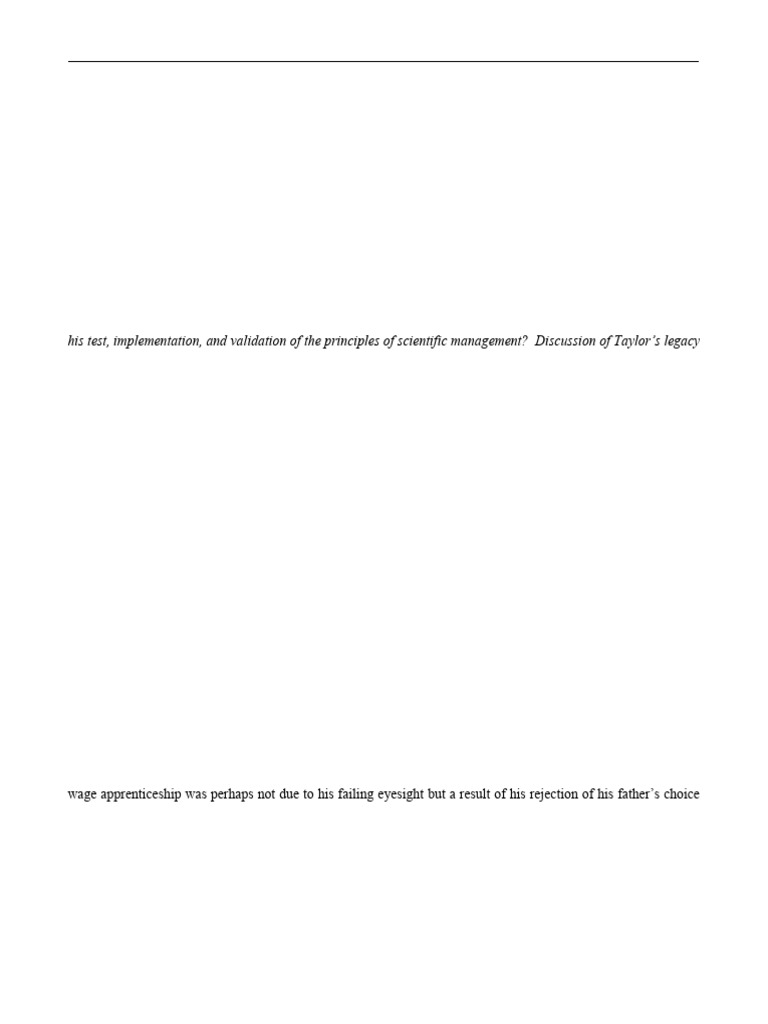 CHANGES IN TAYLORS MODEL | PDF | Piece Work | Business