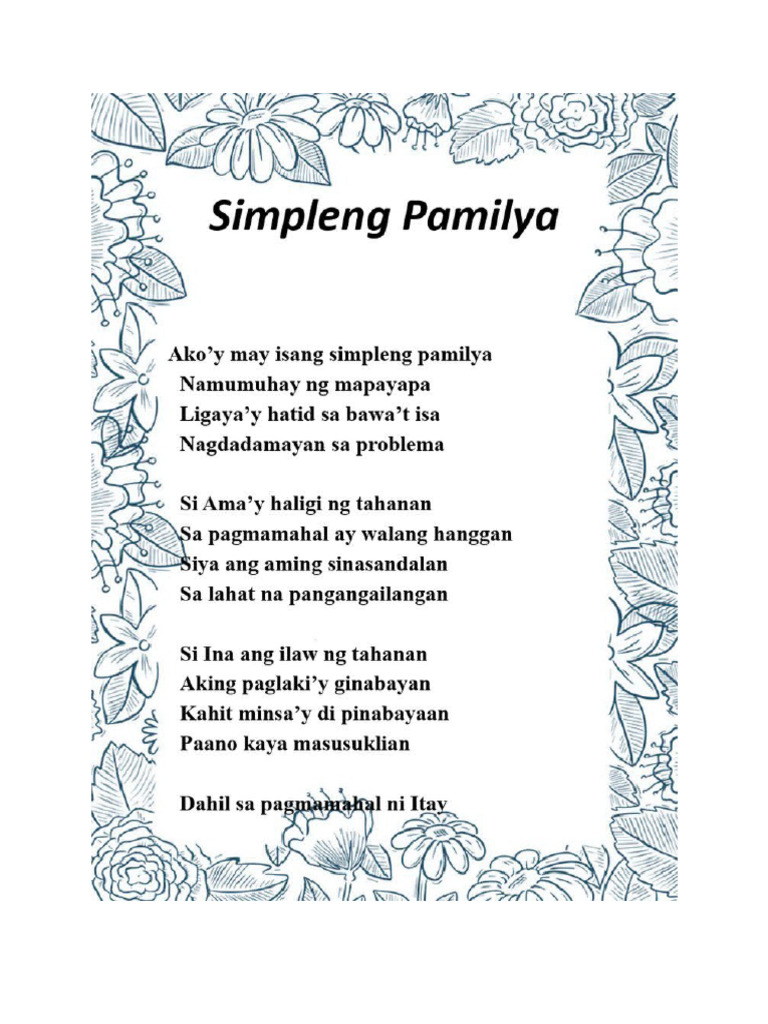 Ang Aming Simpleng Pamilya | PDF