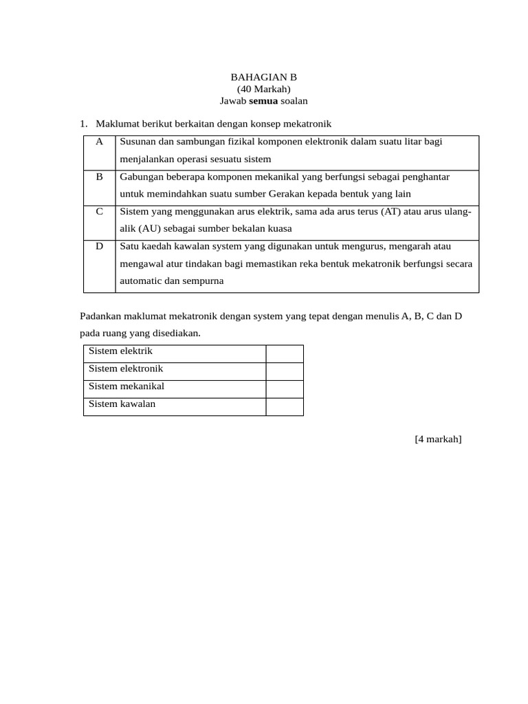Bahagian B C RBT Ting 3 | PDF