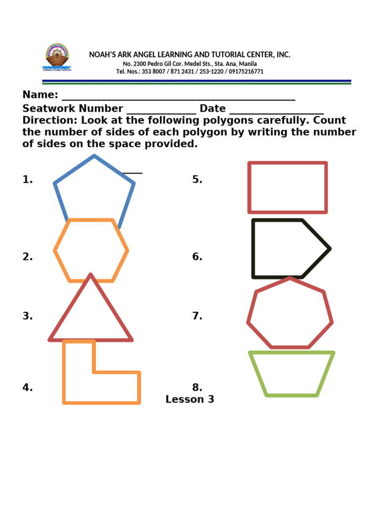 SEATWORK NUMBER 3 | PDF