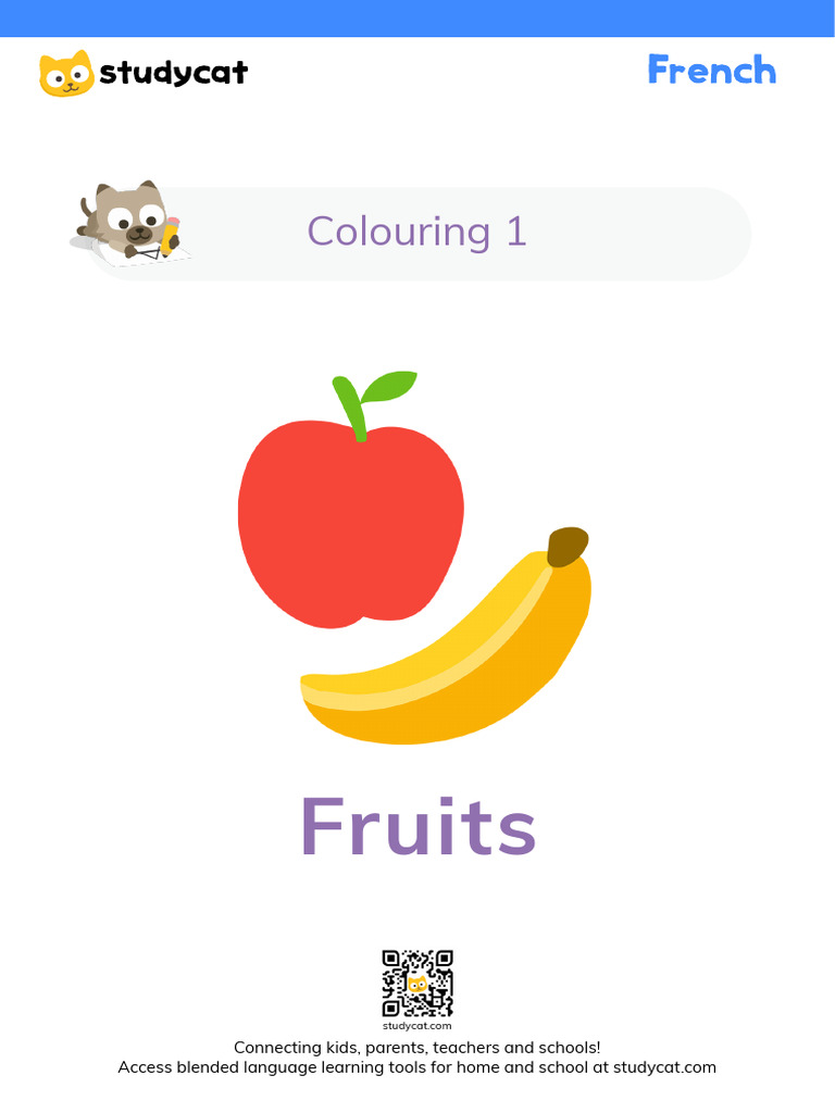 Worksheet Fruits Colouring 1 | PDF