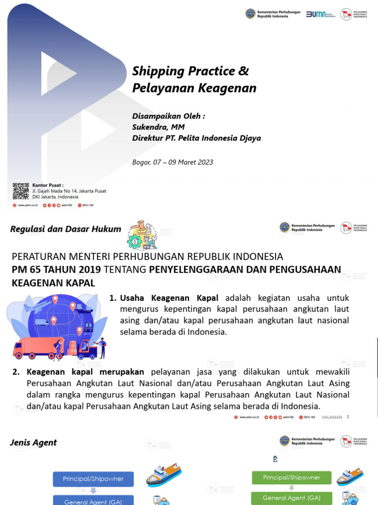 Materi 1 Diklat Shipping Practice Keagenan Update | PDF