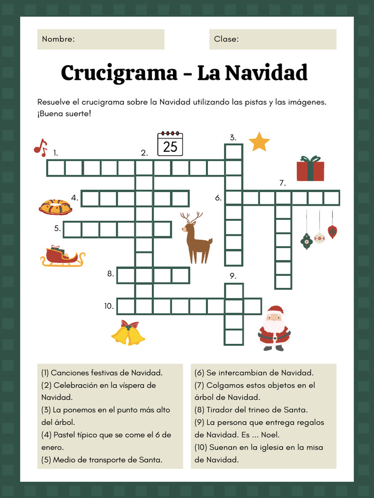 Crucigrama De Navidad