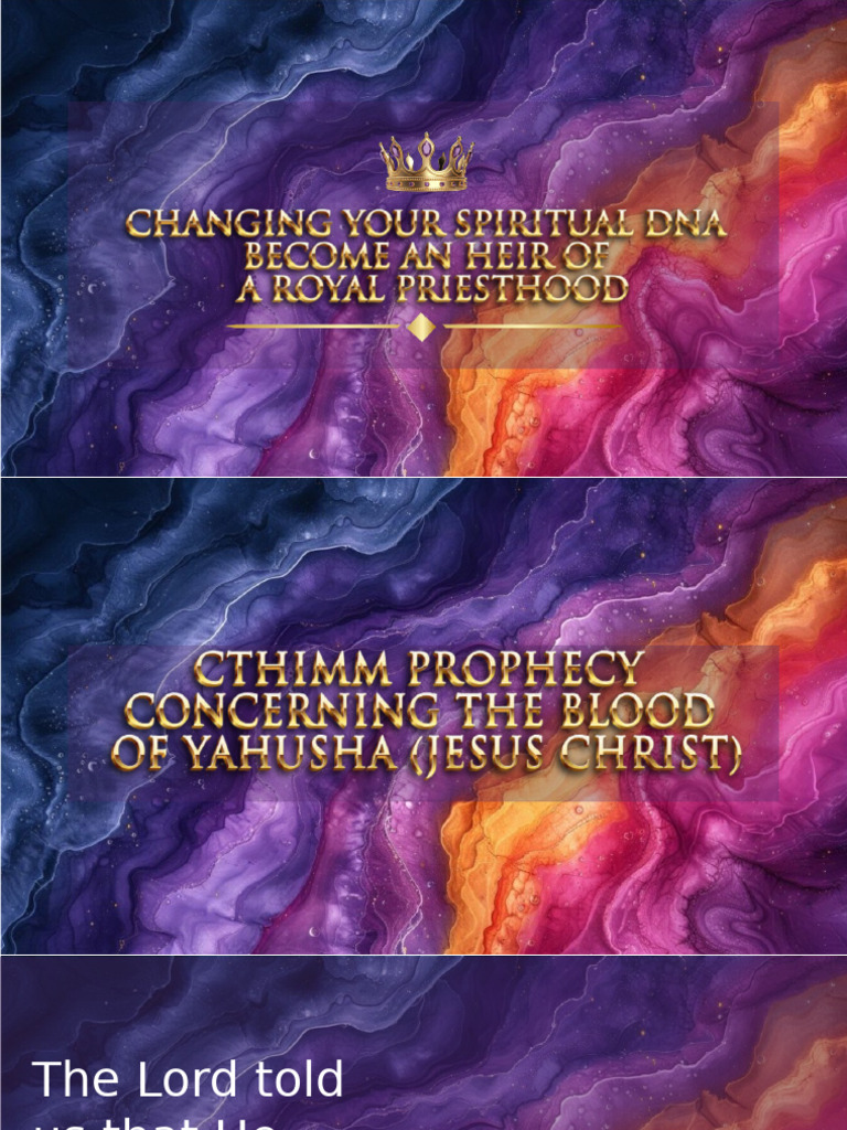 Cthimm Prophecy Concerning The Blood of Yahusha Jesus Christ | PDF ...