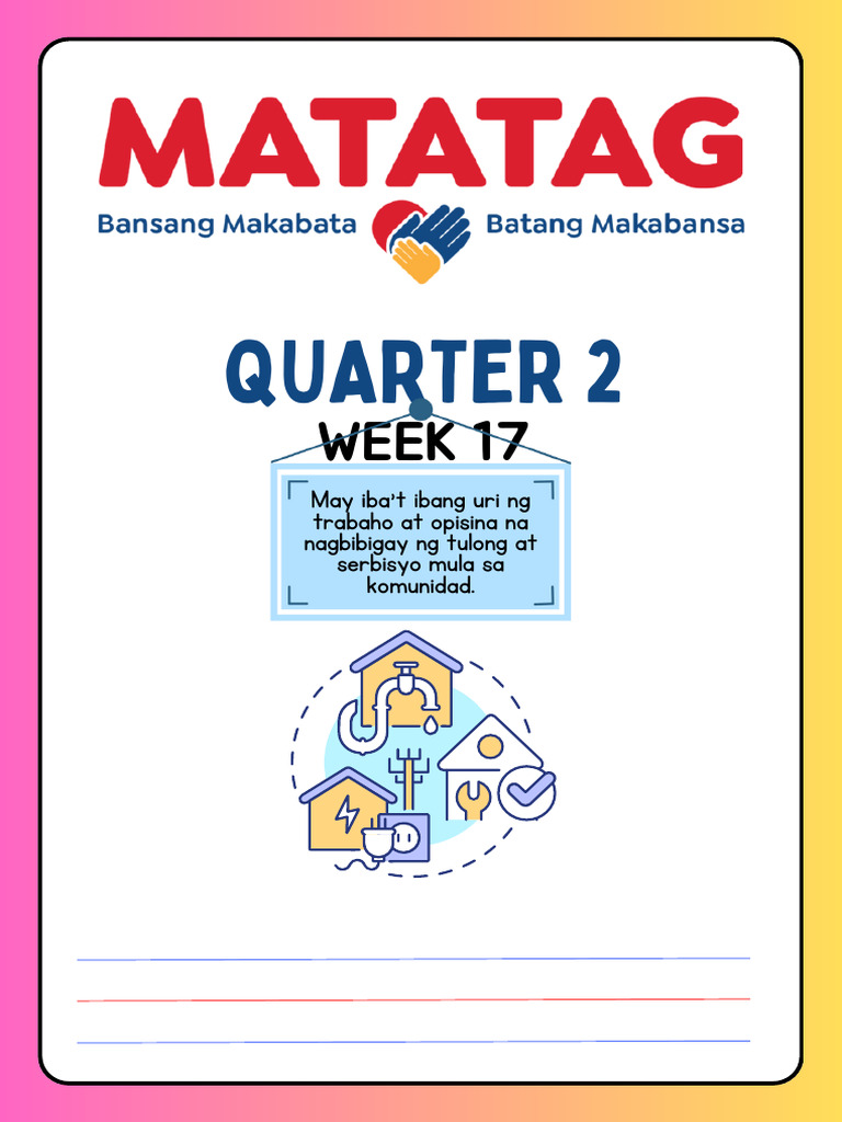 Tagalog - Worksheets - Week 17 | PDF