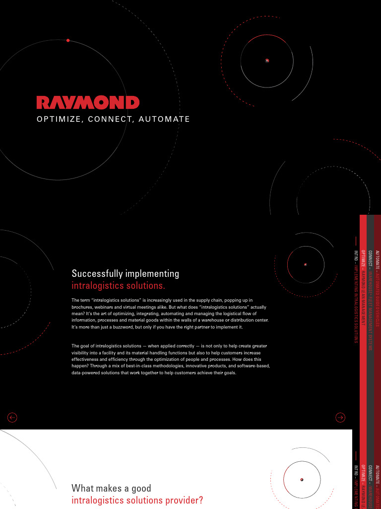 Raymond Intralogistics Solutions Brochure | PDF | Lean Manufacturing ...