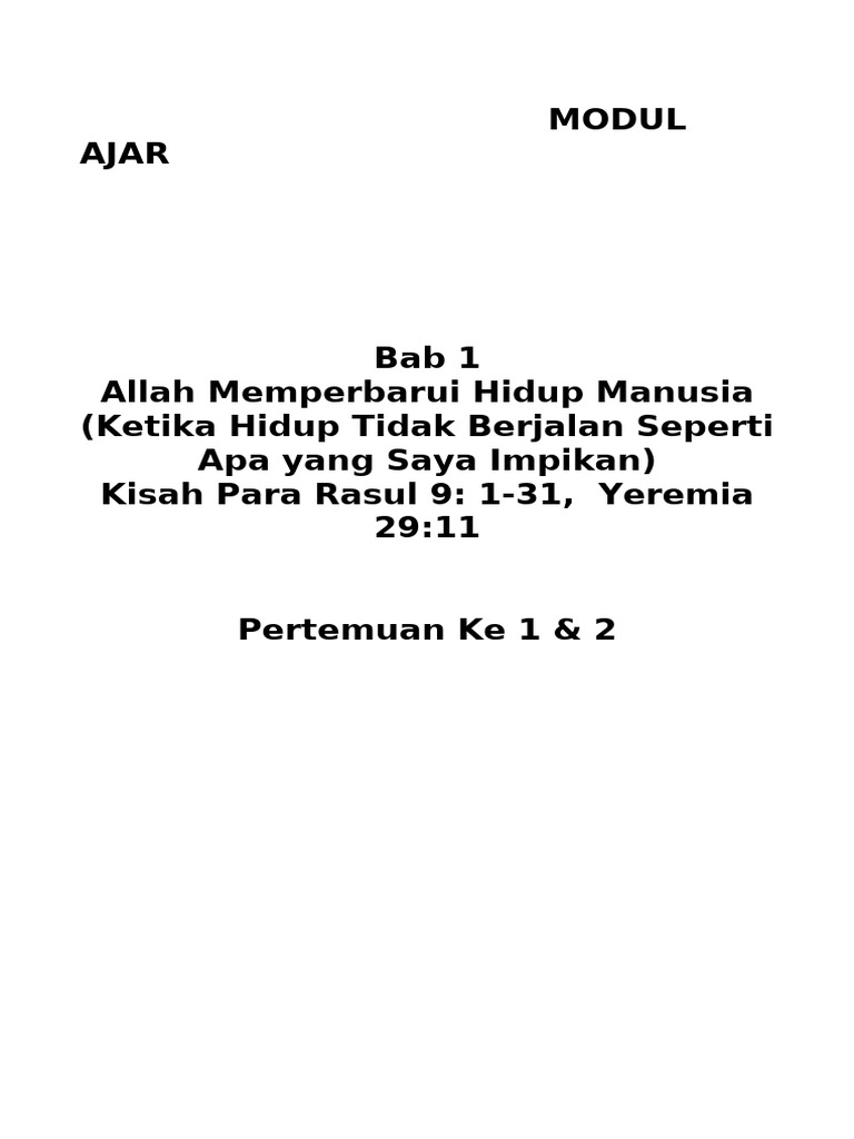 Modul Ajar Agama Kristen Kelas 7 | PDF