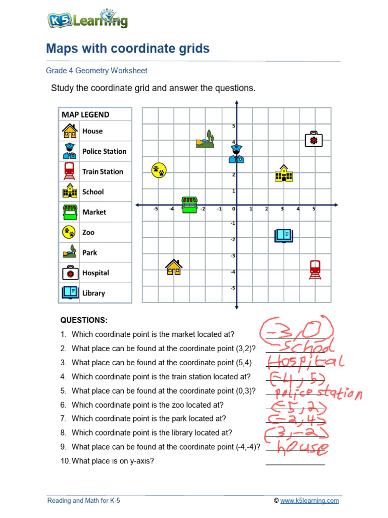 Maps With Coordinate Grids1 | PDF