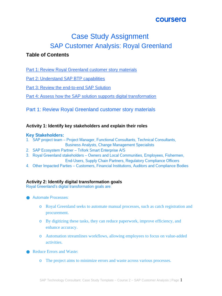 Course 2 - Case Study Assignment - SAP Customer Analysis - KP | PDF | Cloud Computing ...