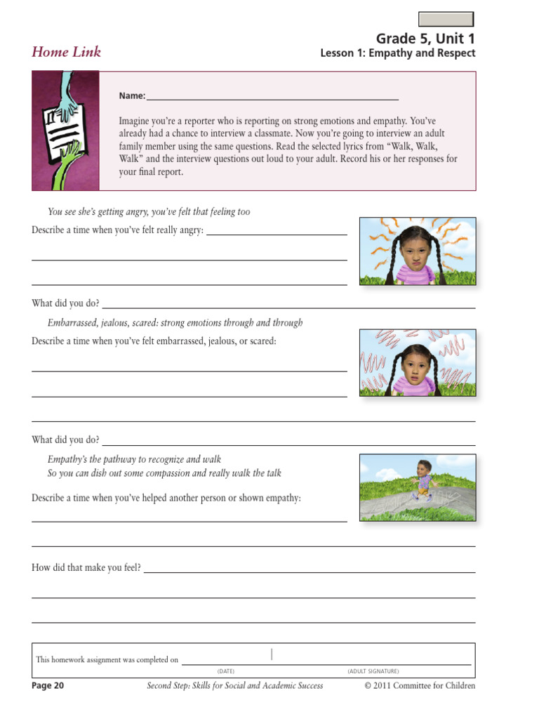 Empathy and Respect Lesson for Grade 5 | PDF