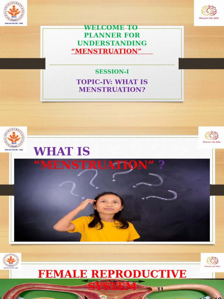 Lession Plan - Q.4 Tpoic-4 - What Is Menstruation - PPT - Chandrika - 5 PPTs | PDF