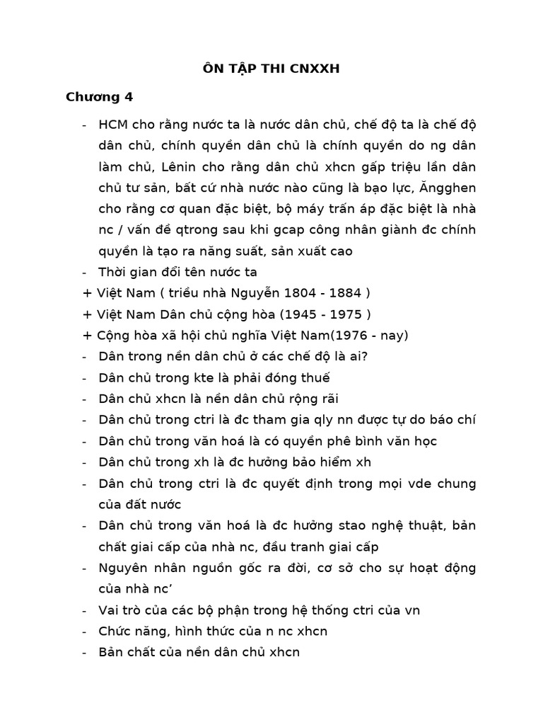 ÔN TẬP THI CNXH | PDF