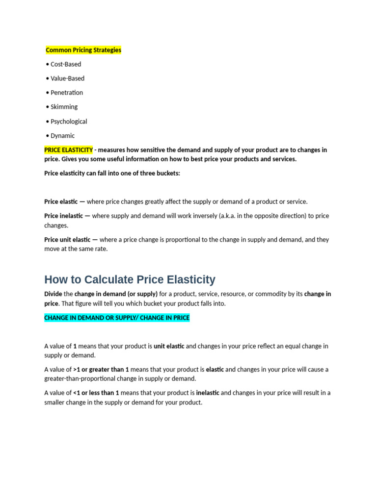 Common Pricing Strategies | PDF