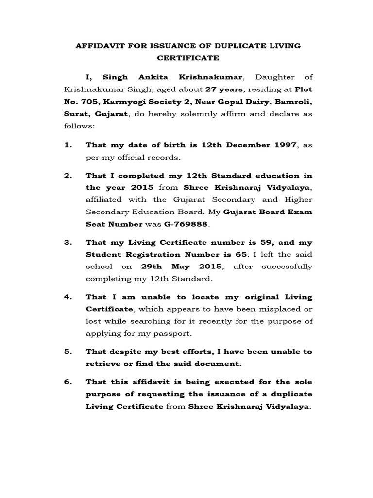 Lost LLC Affidavit | PDF