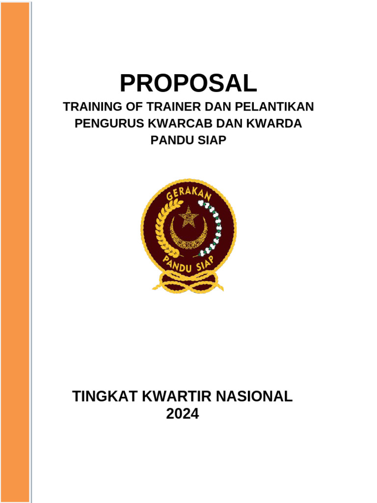 Proposal-Training-of-Trainer-ToT-dan-Pelantikan Pandu SIAP | PDF
