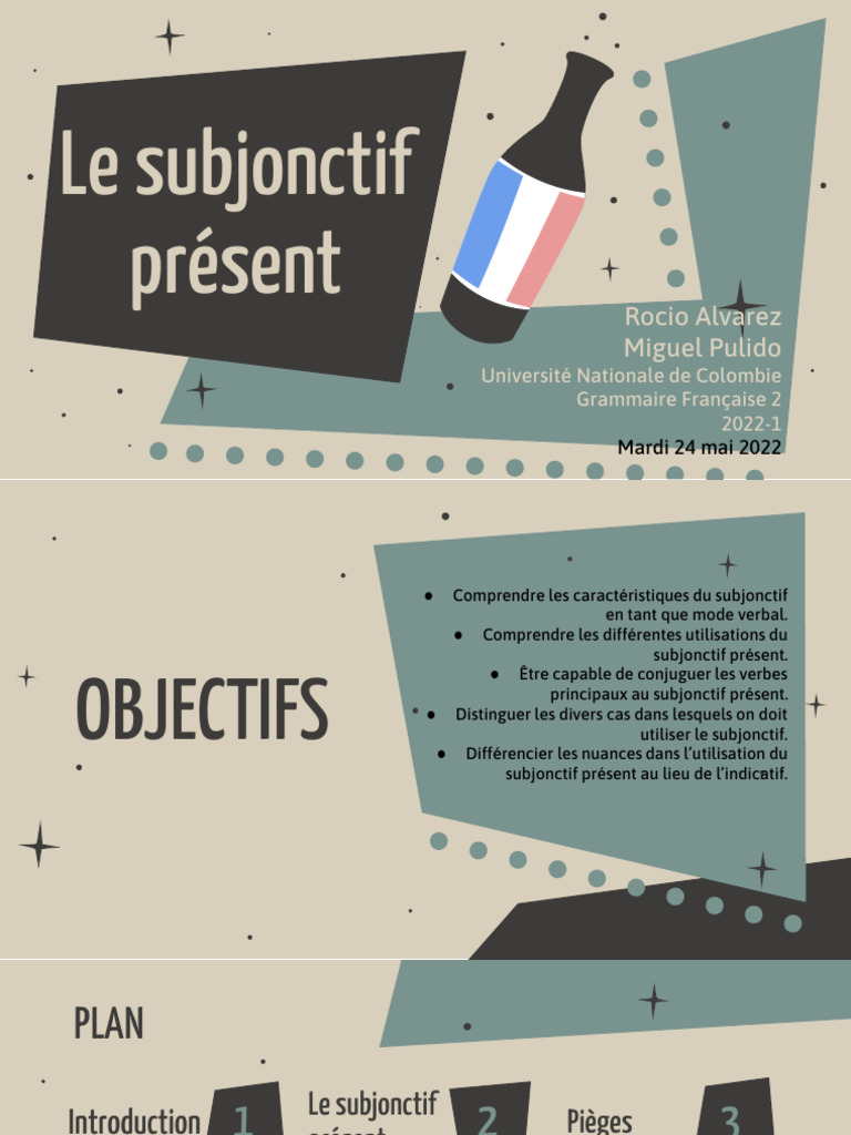 Utilisation du subjonctif présent | PDF | Temps (grammaire) | Linguistique