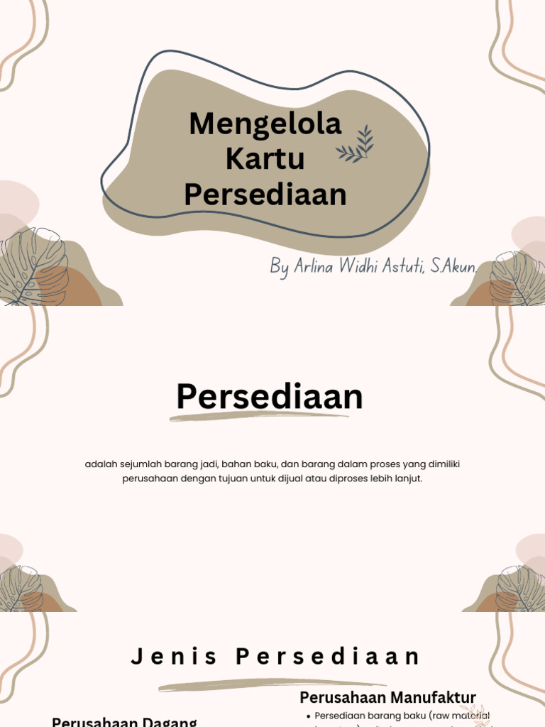 Mengelola Kaartu Persediaan | PDF