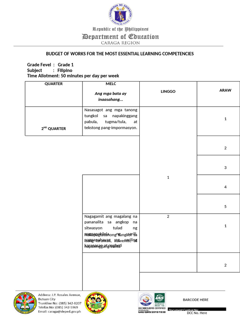 Filipino Grade 1 6 | PDF