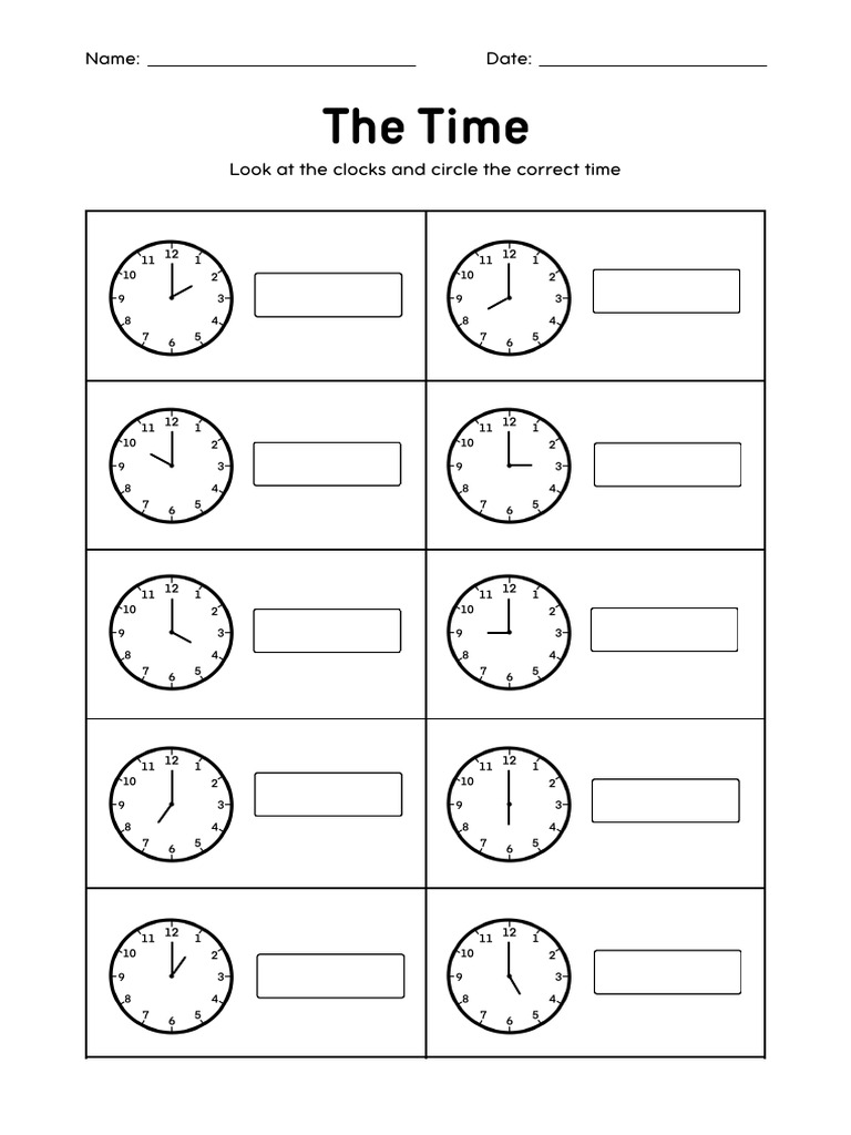 Monochromatic The Time Worksheet | PDF