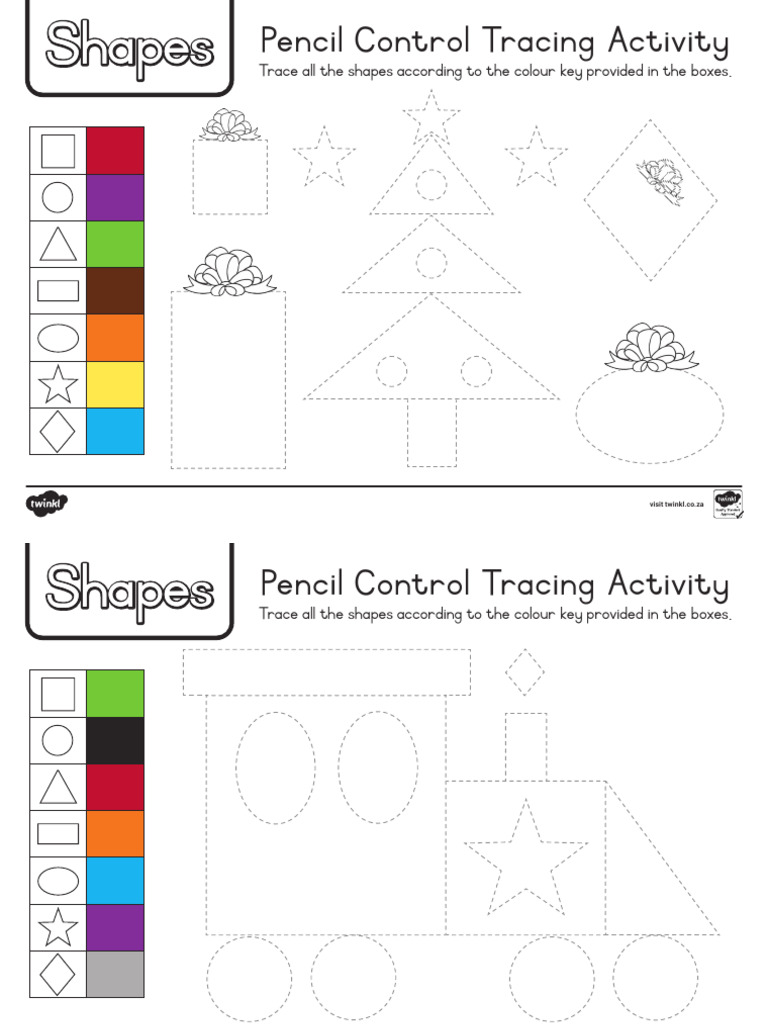 Tracing & Coloring activity | PDF