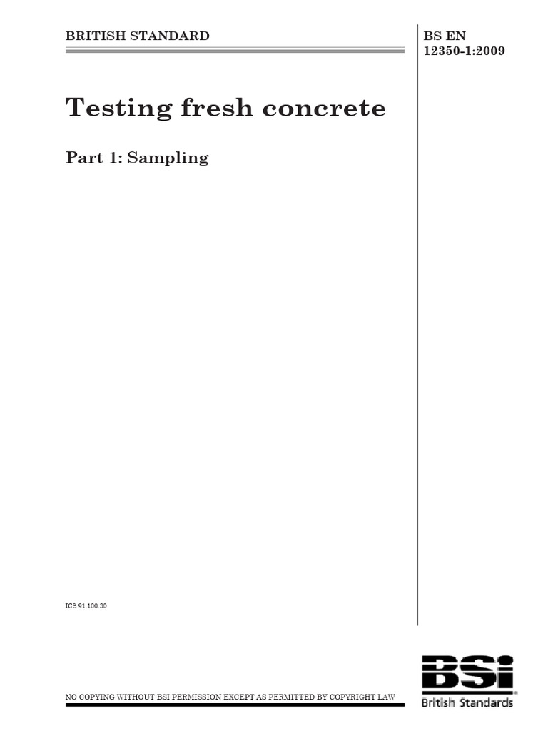 Testing Fresh Concrete Sampling 1 | PDF