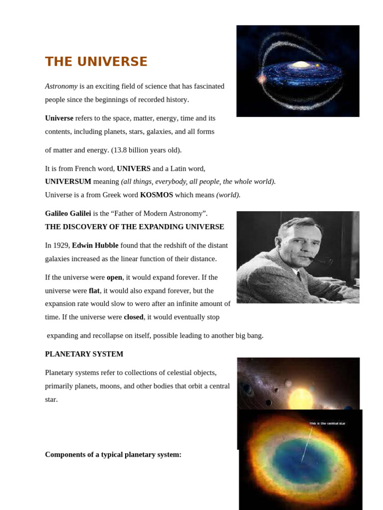 THE-UNIVERSE- | PDF | Planets | Solar System