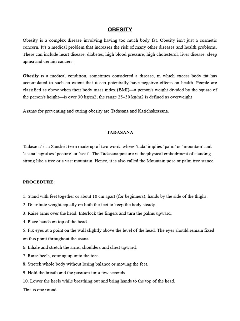 Obesity | PDF | Obesity | Asana