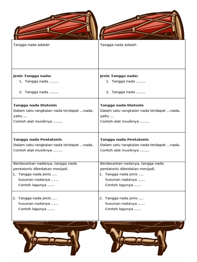 Jenis dan Contoh Tangga Nada Musik | PDF