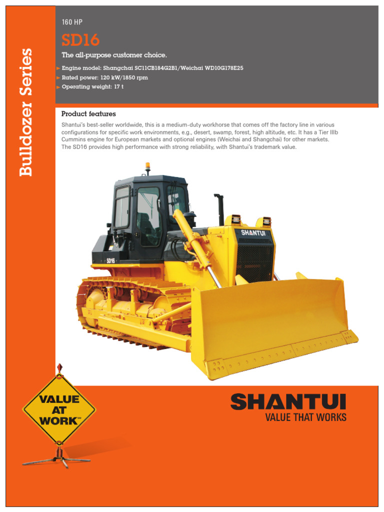 Shantui Bulldozer SD16 | PDF | Gear | Engines