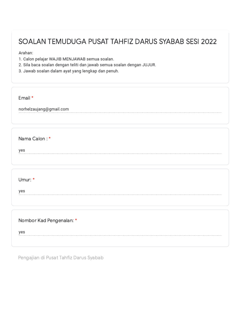 SOALAN TEMUDUGA | PDF