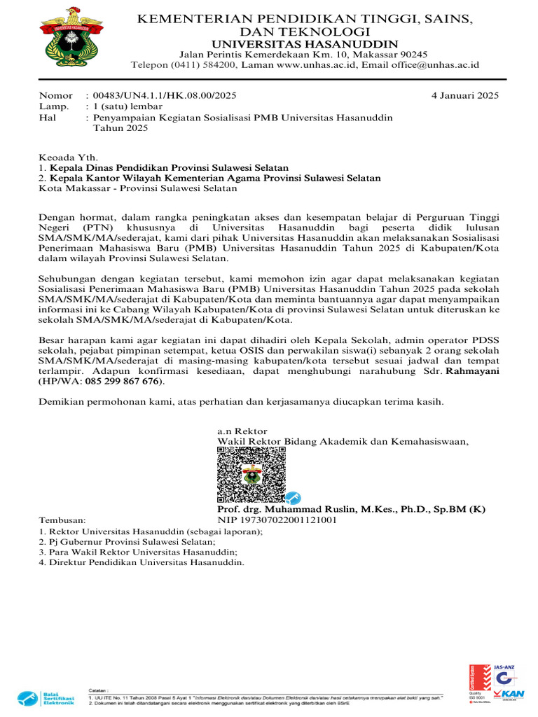 Sosialisasi PMB 2025 | PDF