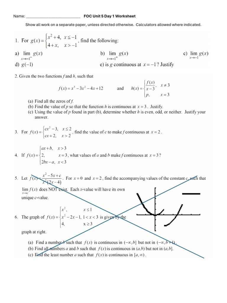 Unit 5 Worksheets v24 | PDF