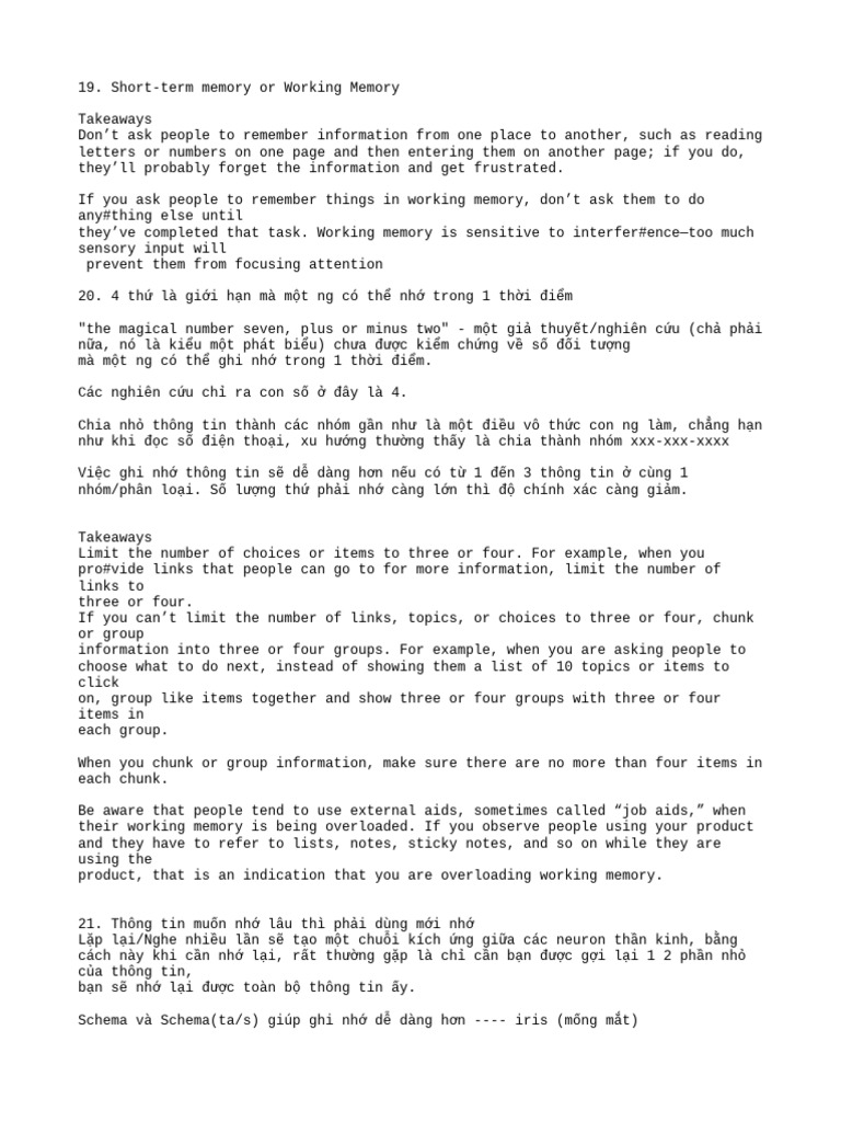 Effective Working Memory Strategies | PDF | Schema (Psychology) | Memory