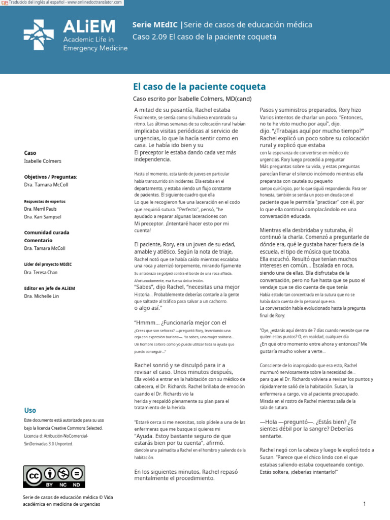 2.09 Case of The Flirtatious Patient - En.es | PDF | Medicina | Violación