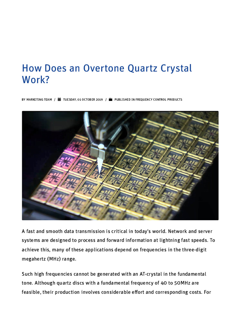How Does an Overtone Quartz Crystal Work_ – Jauch Blog | PDF ...