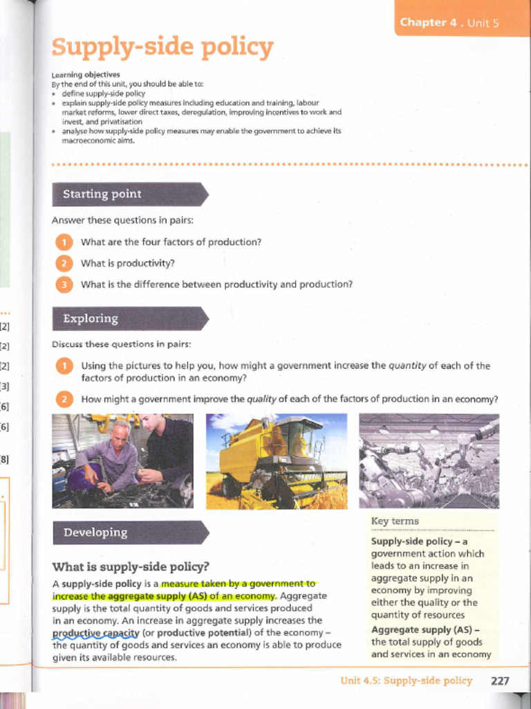 4.5 Supply-side policy | PDF