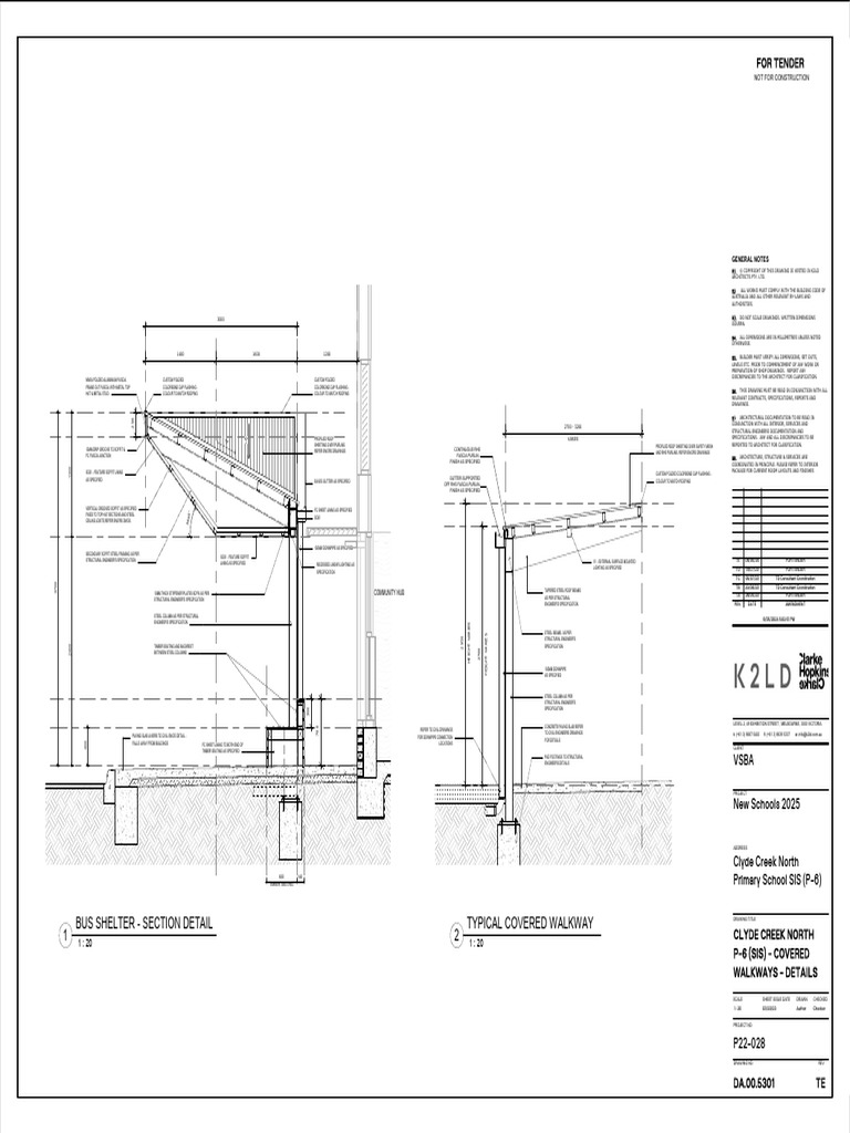 Da.00.5301 Covered Walkways - Details - Te | PDF | Building Engineering