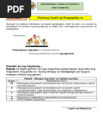 Performance Task in Filipino | PDF